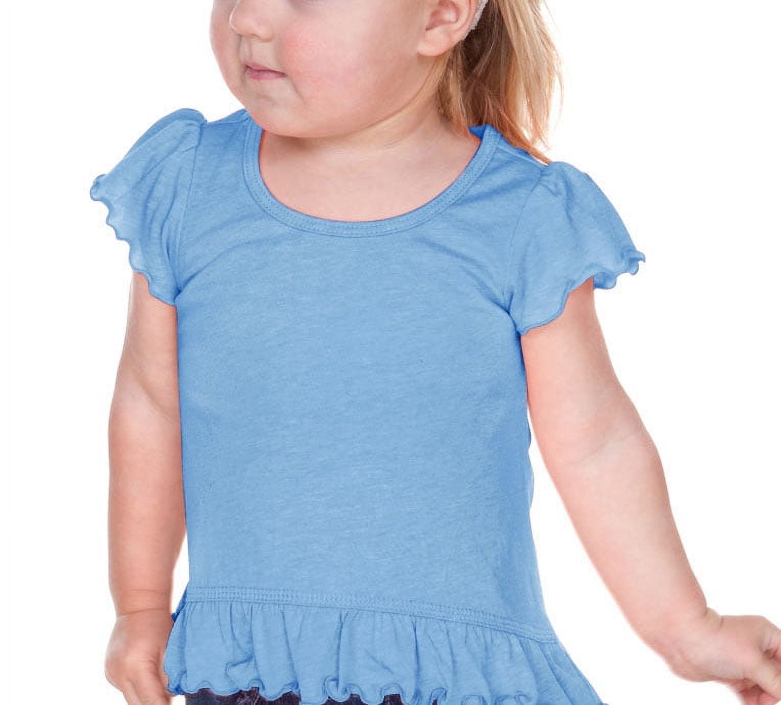 Kavio! Infants Girls Sheer Jersey High Low Flutter Top Azure 12M ...