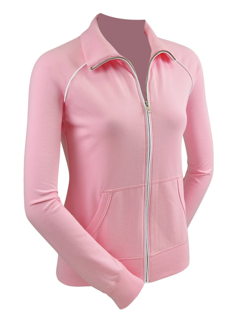 Kavio! Junior Piping Raglan Long Sleeve Jacket Baby Pink/White L ...