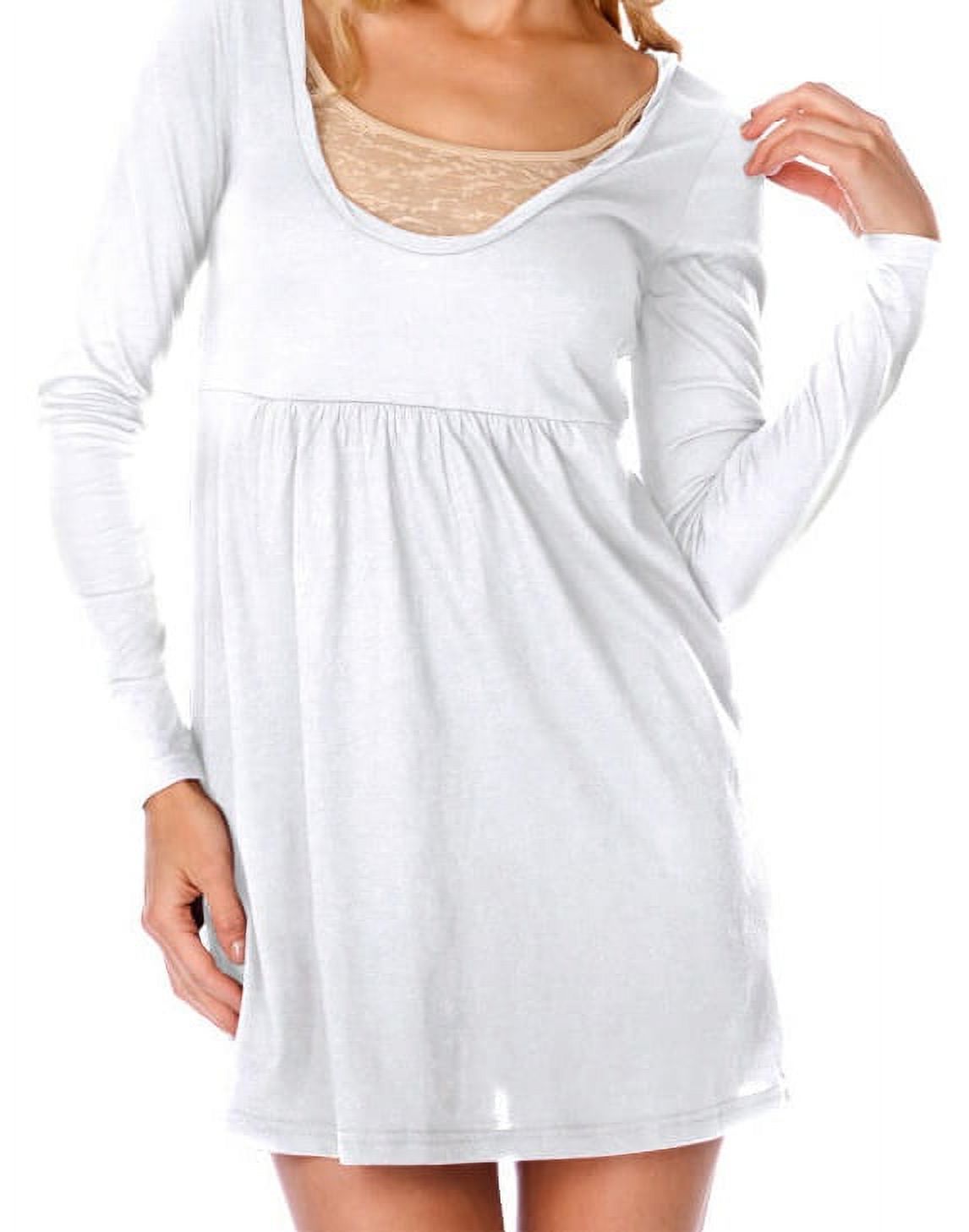 Kavio! Junior Sheer Jersey Scoop Neck Long Sleeve Dress Silicon Wash ...