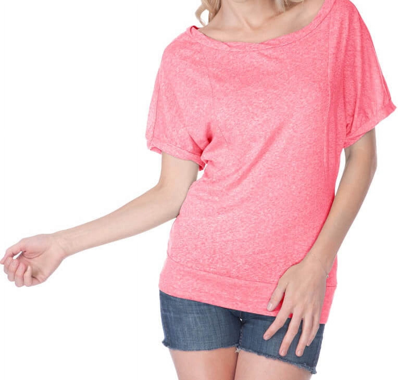 Kavio! Junior Snow Jersey Twisted Boat Neck Dolman Sleeve Silicon Wash ...