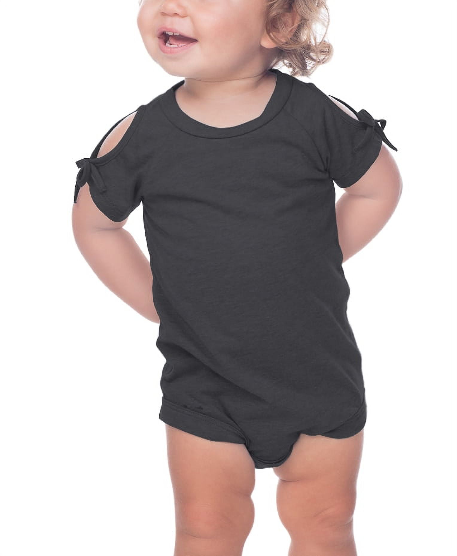 Kavio! Newborn Infant Baby Comfy-soft Cotton Sheer Jersey Cold Shoulder ...