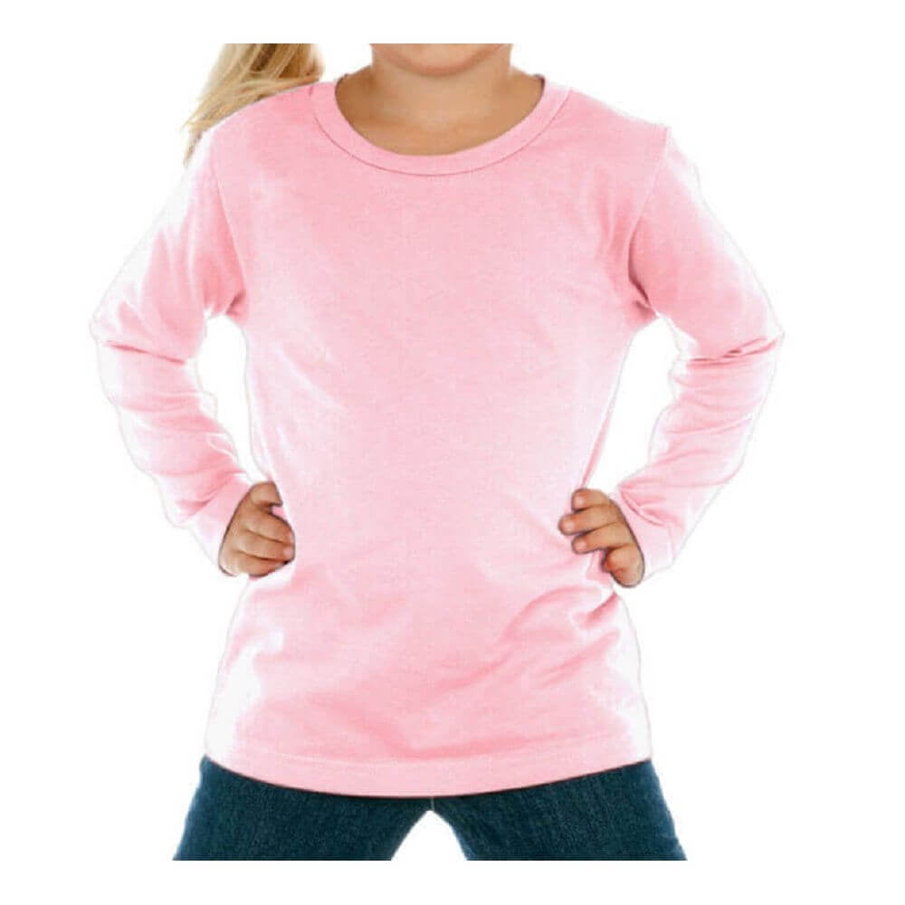 Kavio! Toddlers Crew Neck Long Sleeve Baby Pink 3T - Walmart.com