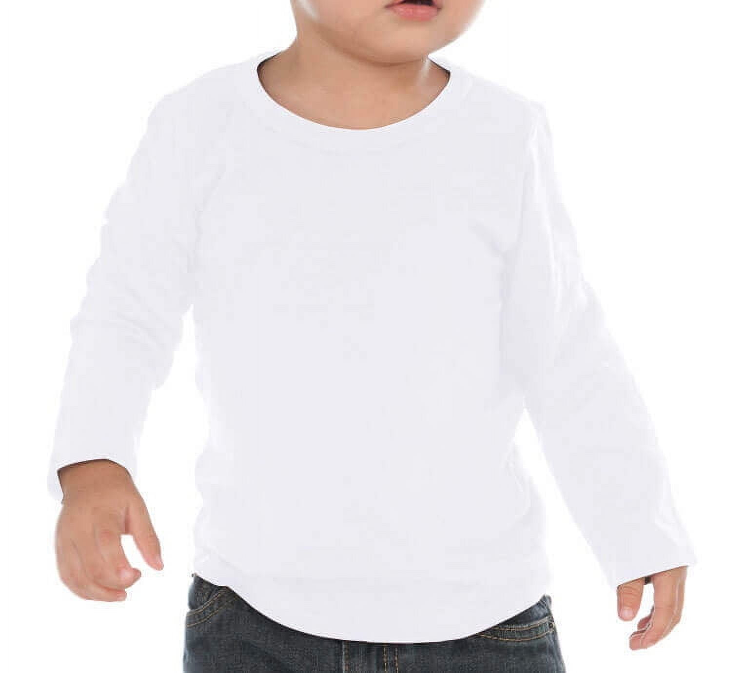 Kavio Full Sleeve Round Neck Plain Cotton, White T-Shirt (Infants ...