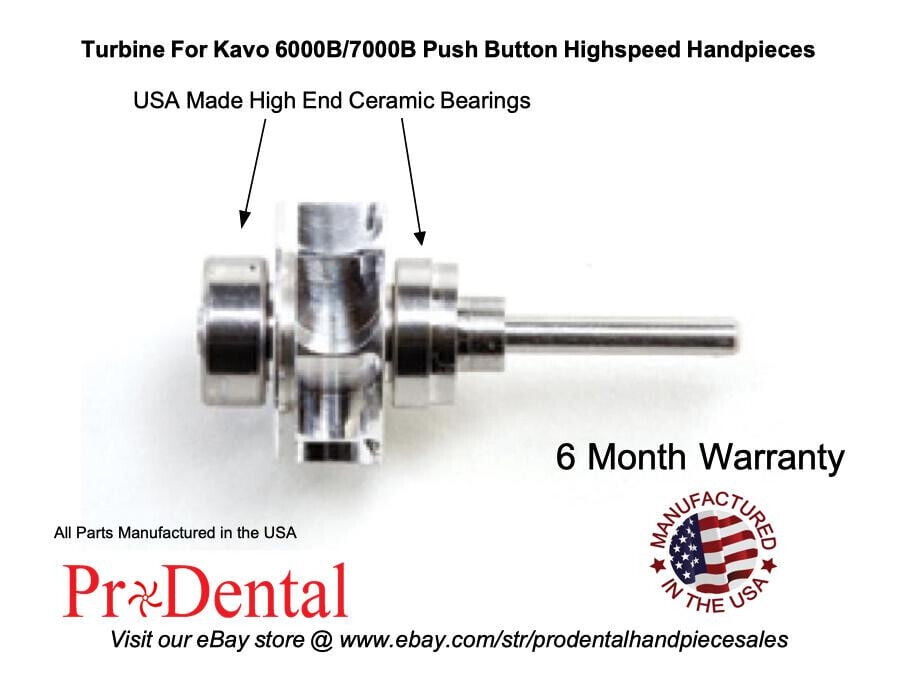 Kavo 6000B/7000B Push Button Dental Handpiece Turbine - ProDental ...