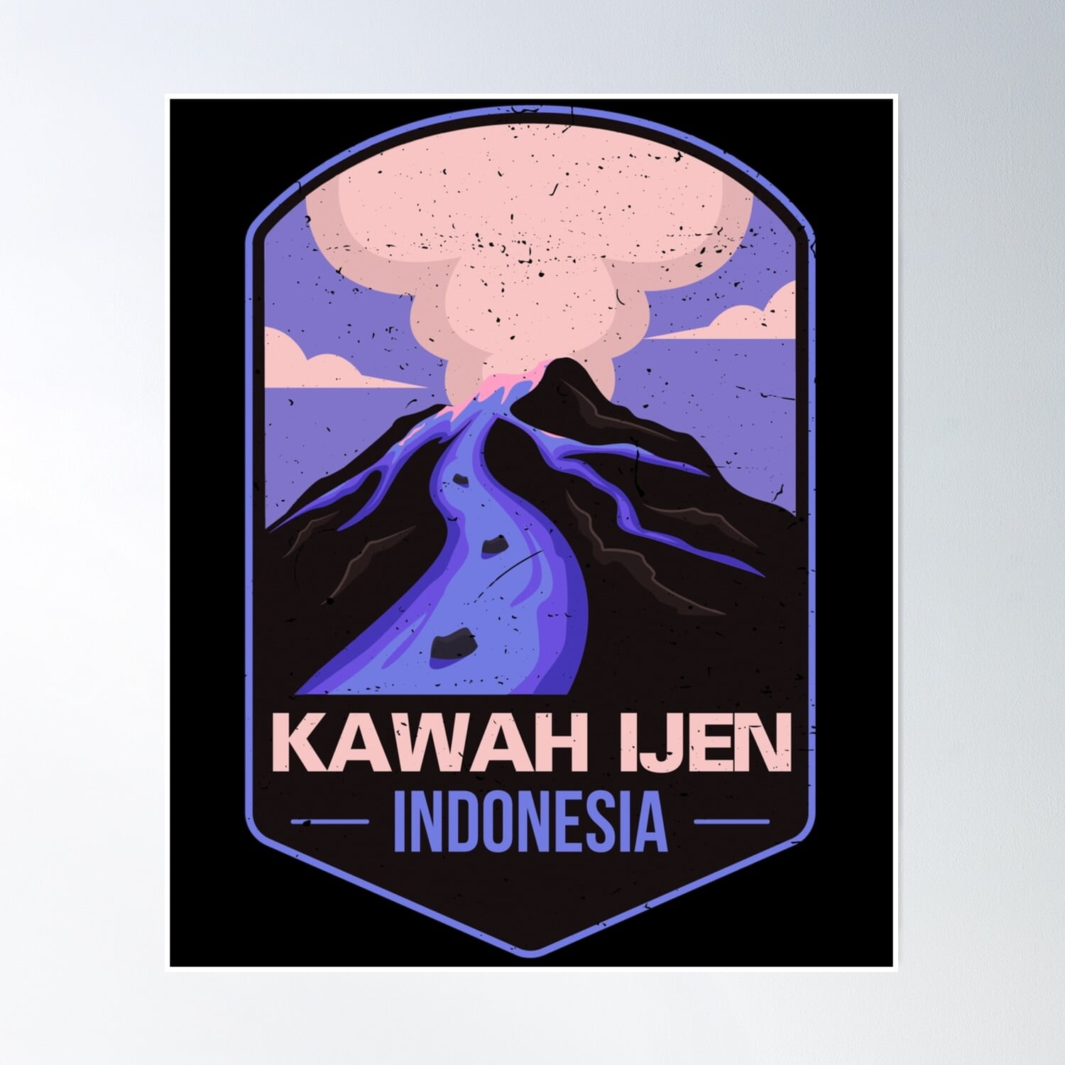Kawah Ijen Jawa Timur Volcano Erupted East Java Indonesia Poster Wall ...