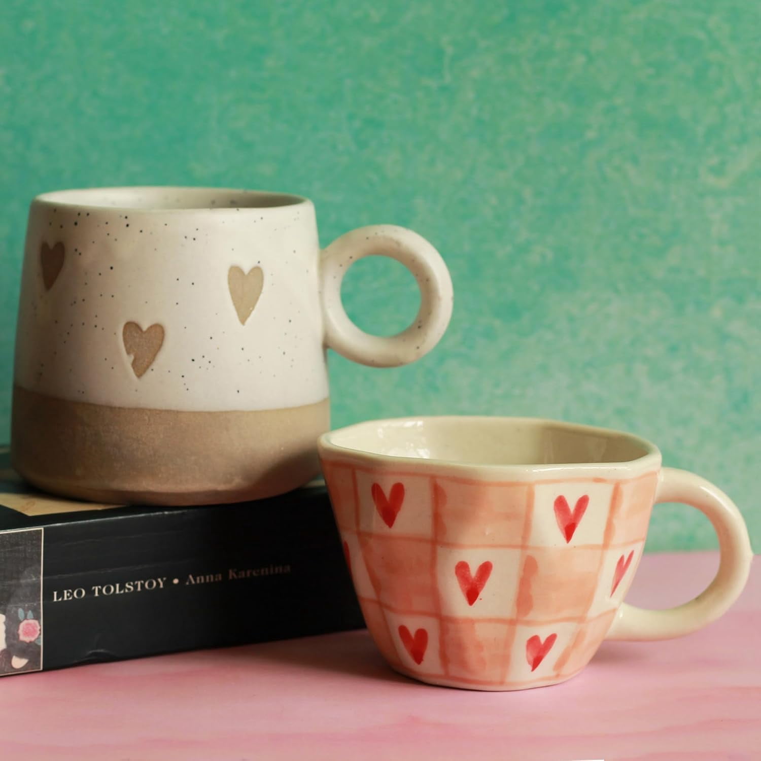 Kawai Homes Ceramic Coffee Mug Cute Cup Set for Chai Milk Handmade ...