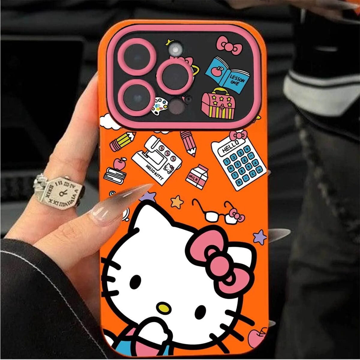 Kawai Large Window Phone Case For iPhone 16 15 14 13 Pro Max 11 12 Pro ...