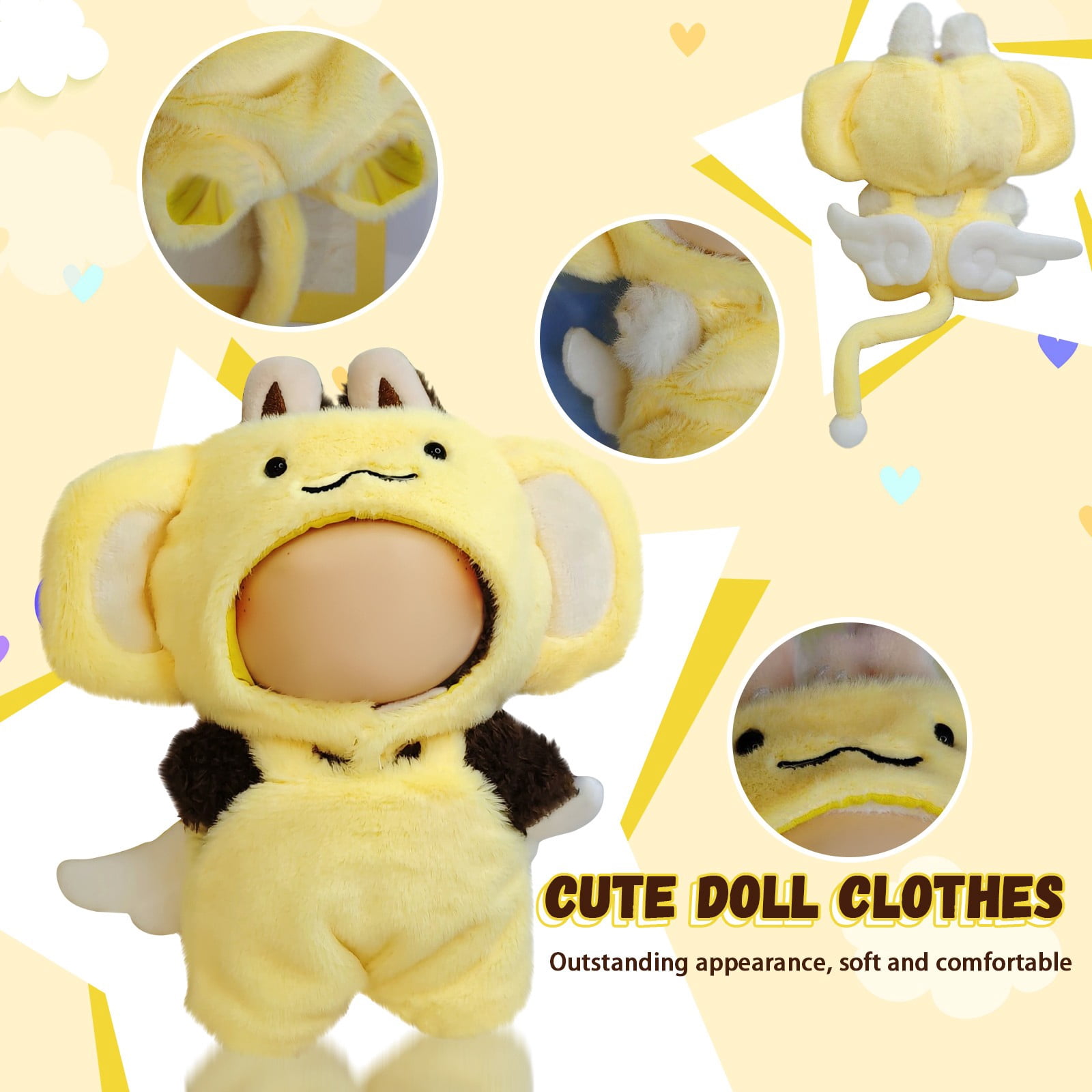 Kawaii 17cm Doll Clothes (NO Dolls) Animal Style Clothing Suitable for ...
