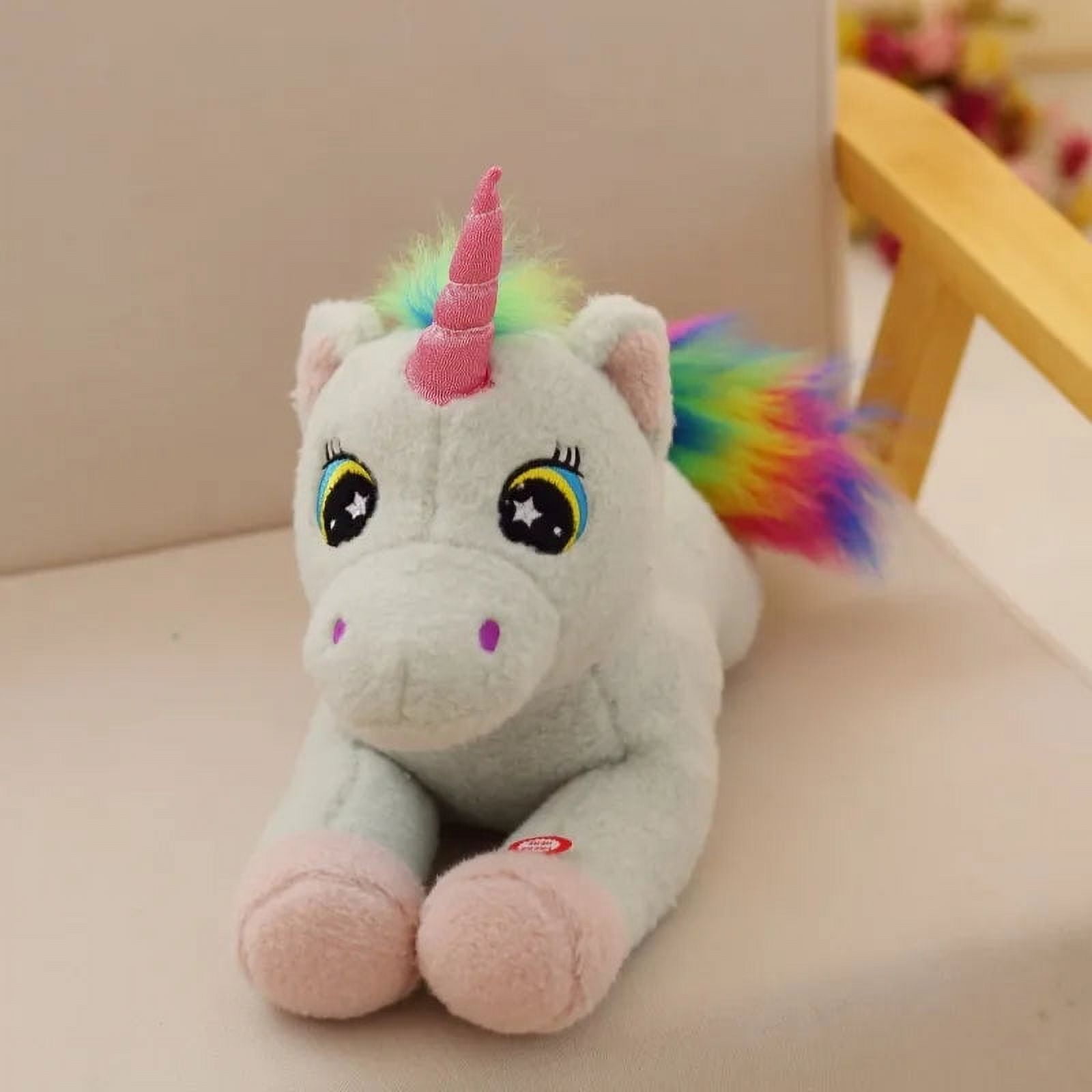Kawaii 50CM Led Light Colourful Unicorn Plush Toy The Tail of the ...