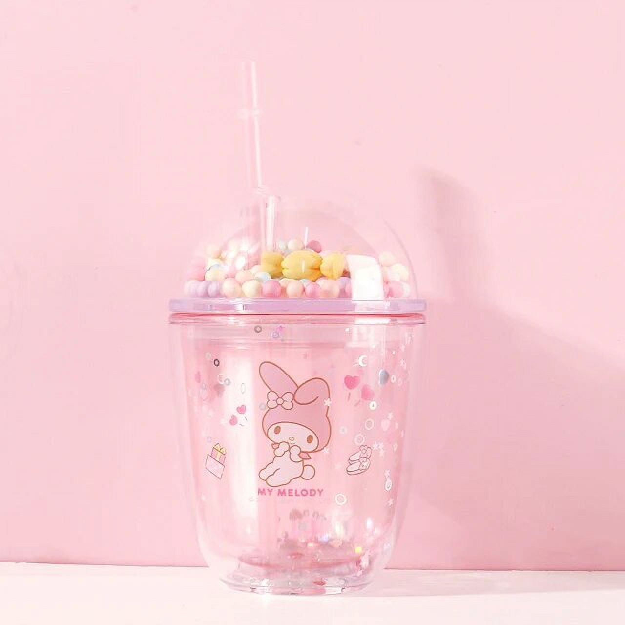 Kawaii 535Ml Cartoon Water Cup Kuromi My Melody Cinnamoroll Pom Pom ...