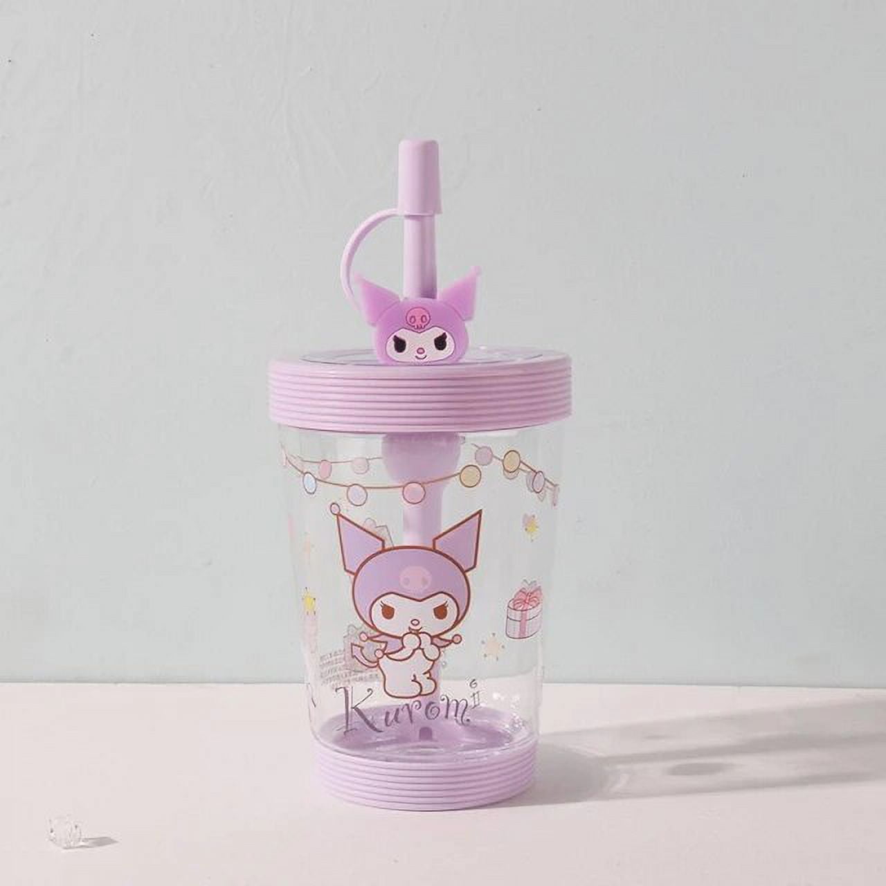 Kawaii 535Ml Cartoon Water Cup Kuromi My Melody Cinnamoroll Pom Pom ...