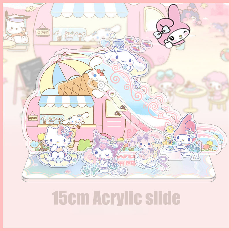 Kawaii Acrylic Slide Sanrio Hellokittys Mymelody Kuromi Accessories ...