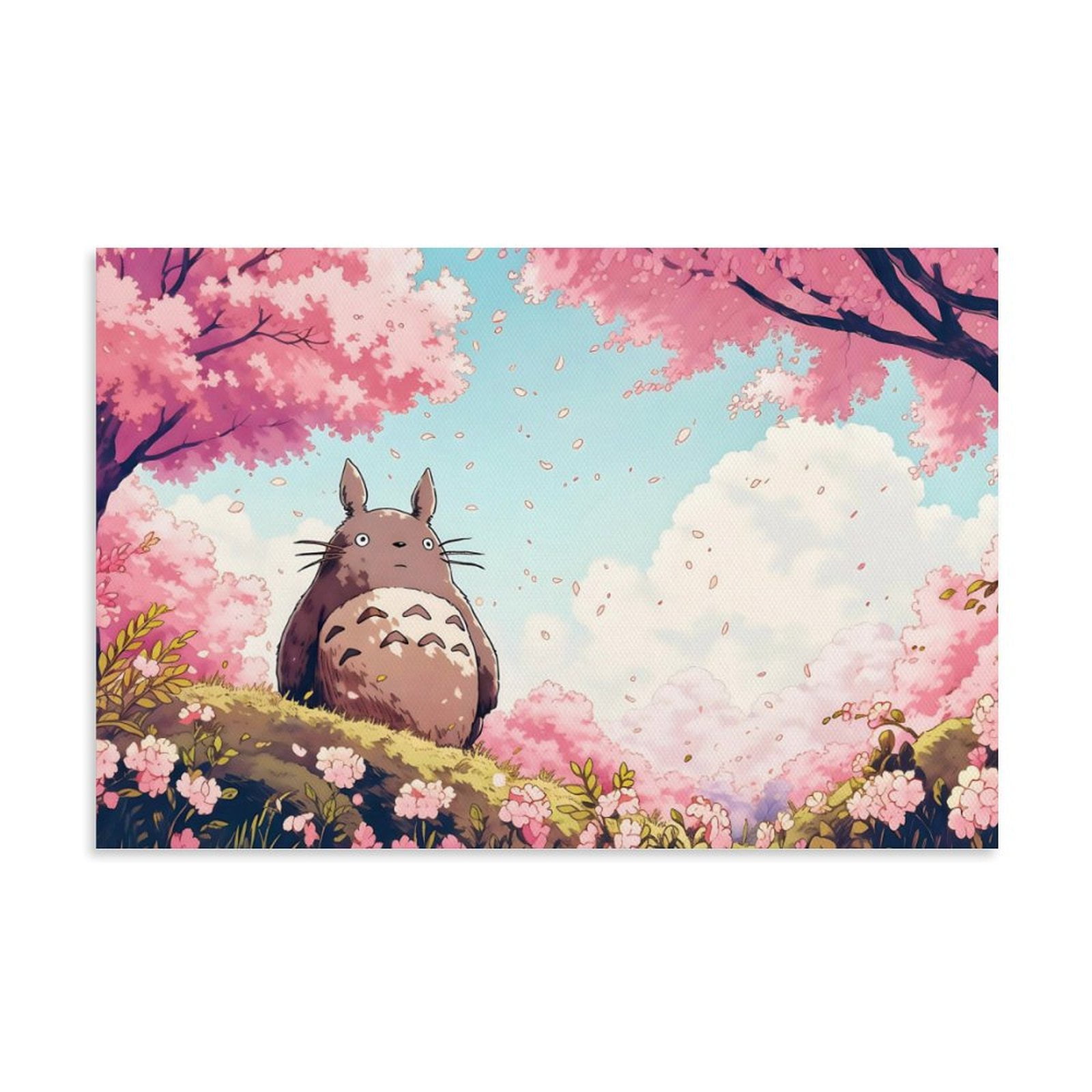 Kawaii Aesthetic Anime Canvas Art | Pastel Floral Gaming Wall Decor ...