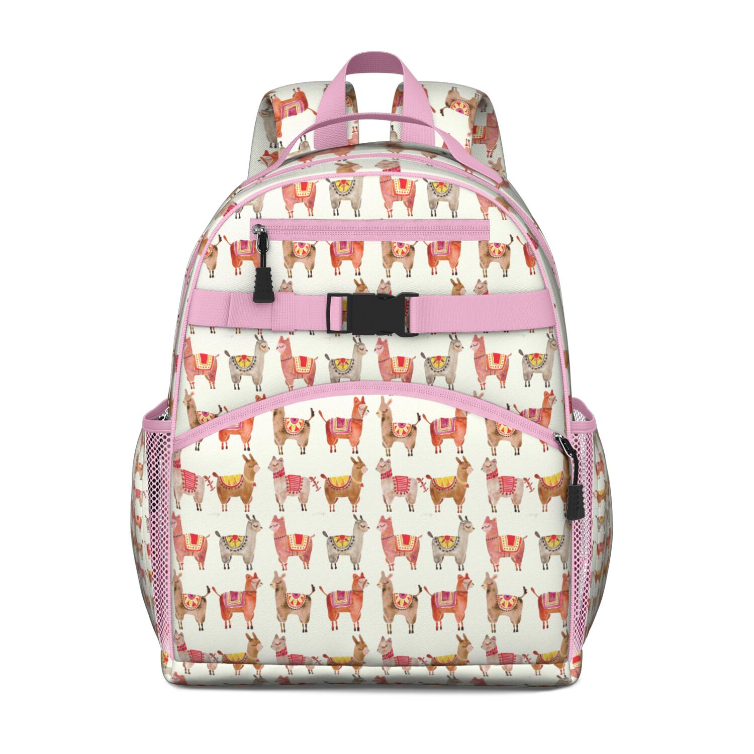 Kawaii Alpaca Backpack Cute Llama Face Design with Funny Cartoon ...