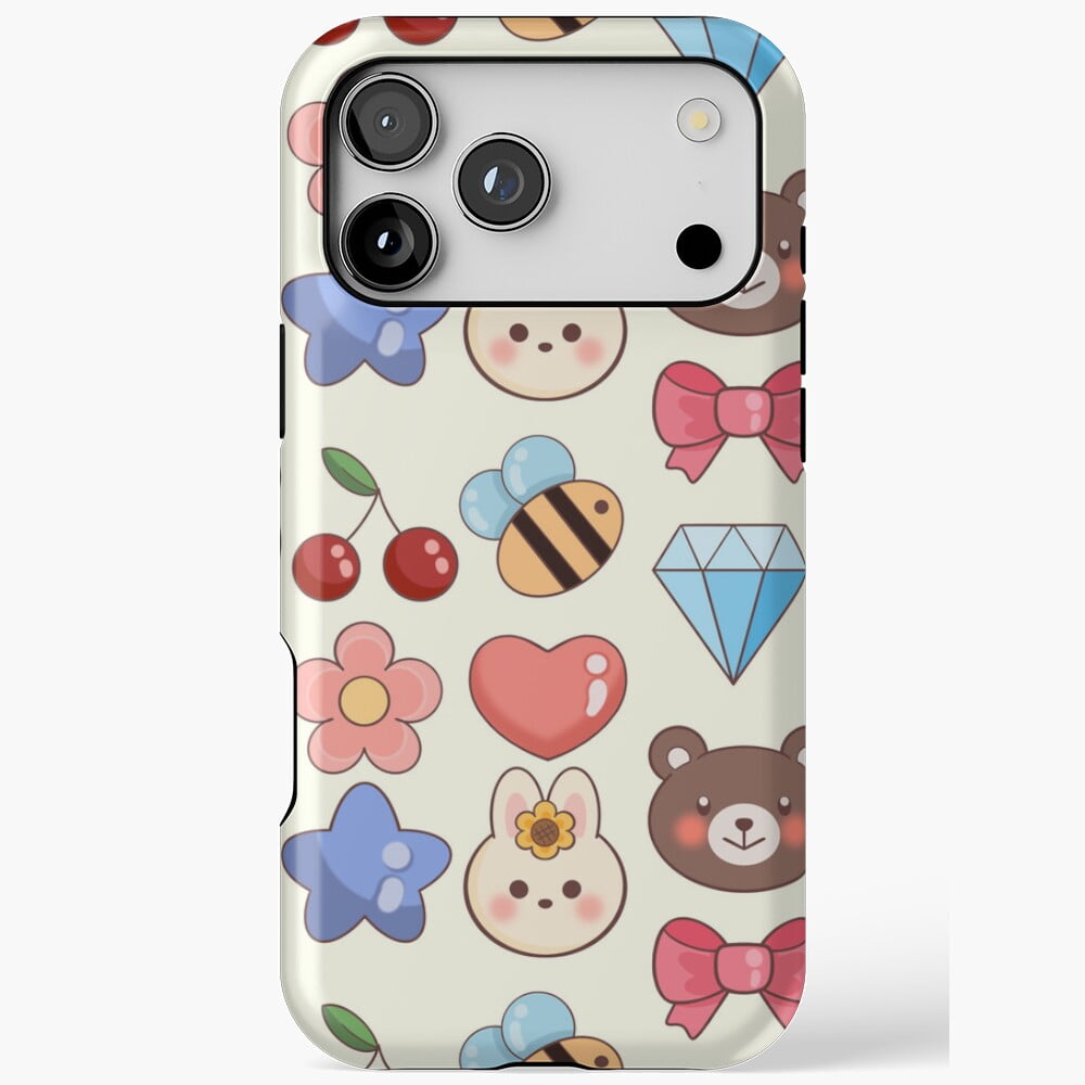 Kawaii Animal Cute Objects Pack Protective and Compatible iPhone 11-17 ...