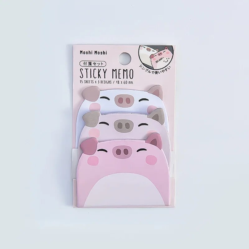 Kawaii Animals Party 3 Layers Sticky Notes Memo Pad To Do List Planner ...