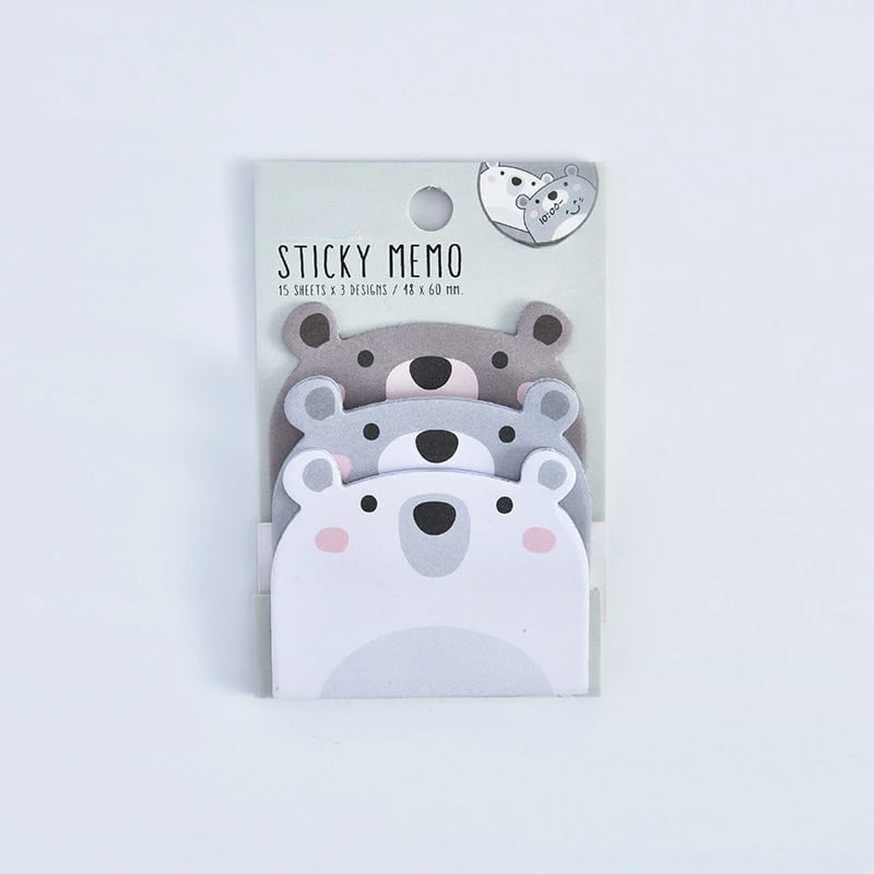 Kawaii Animals Party 3 Layers Sticky Notes Memo Pad To Do List Planner ...