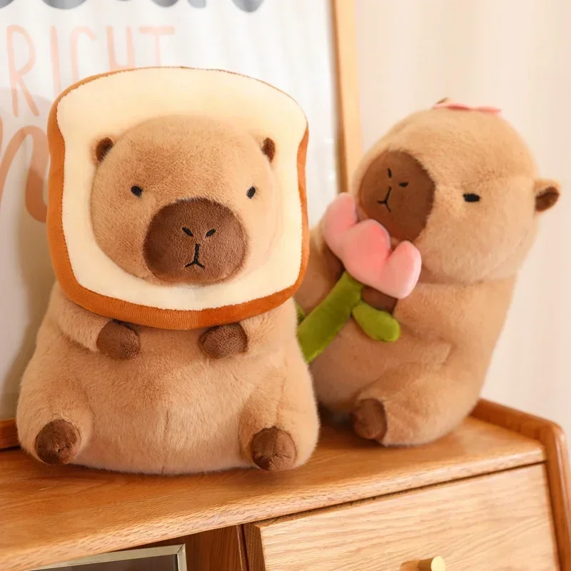 Kawaii Anime Capybara Bread Plush Toy Creative Stuffed Animals Capybara ...