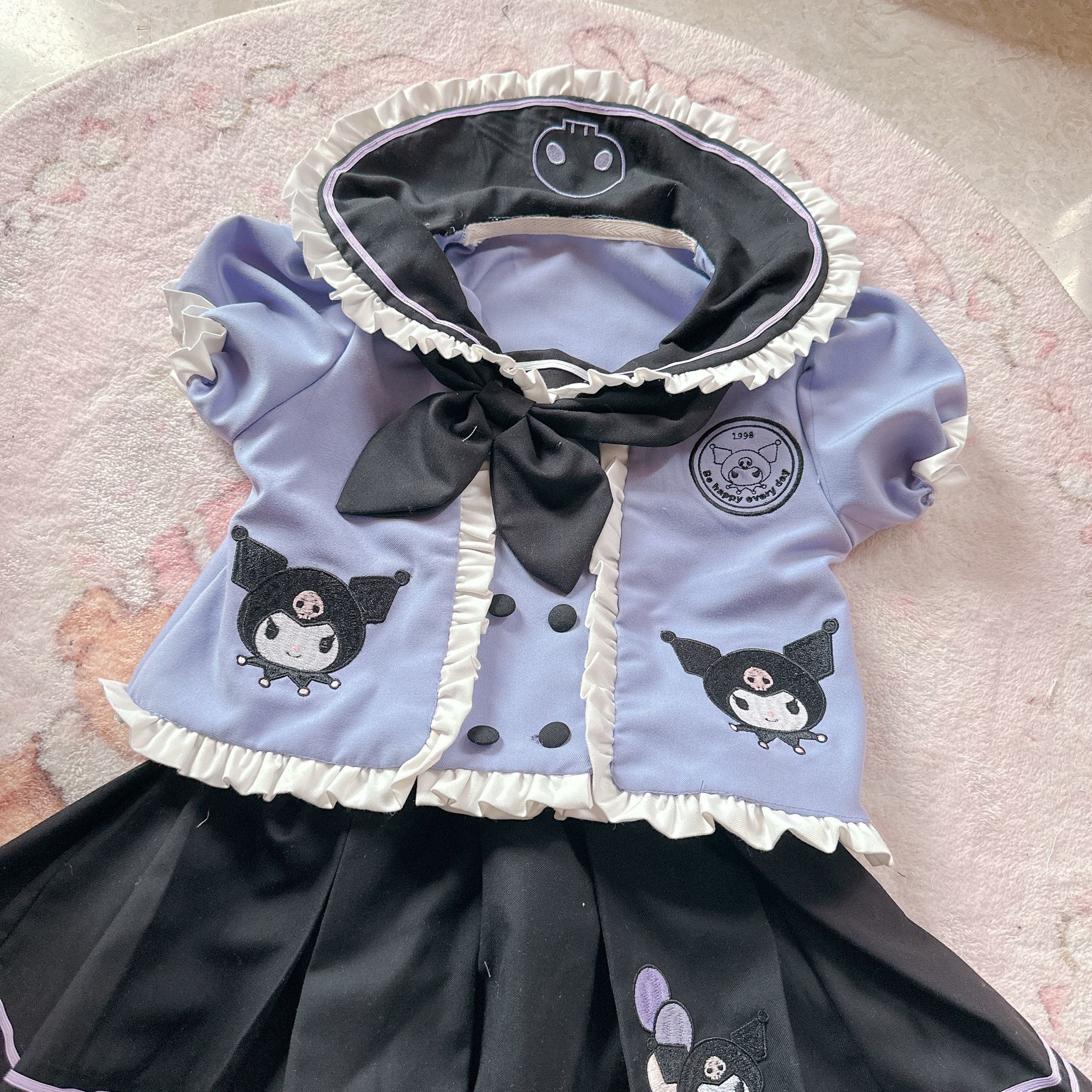 Kawaii Anime Cinnamoroll Girl‘s Jk Pleated Skirt Set Sanrios Y2K Doll ...