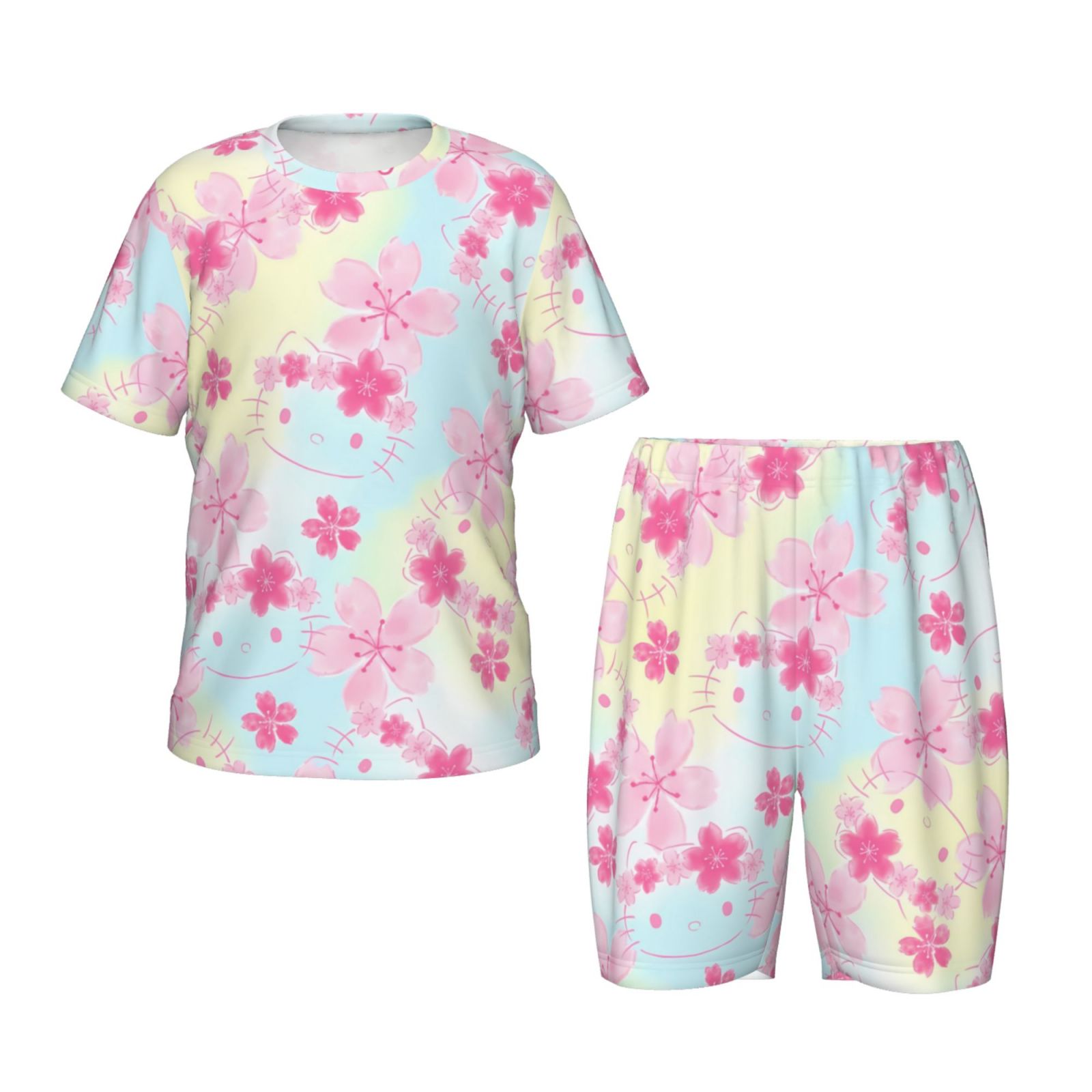 Kawaii Anime He_llo Kit_ty(75) Kids Sleepwears Girls Summer Short ...