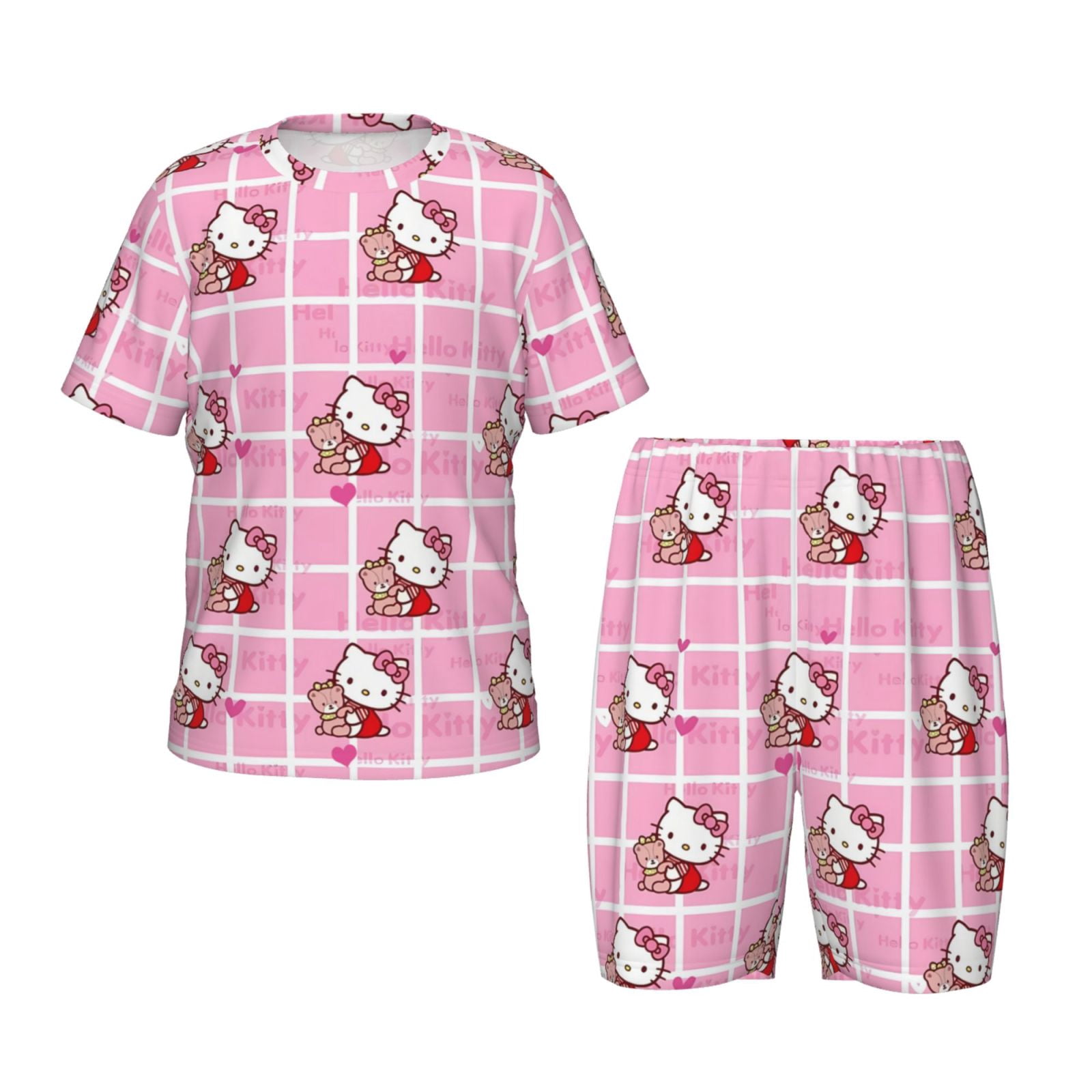 Kawaii Anime He_llo Kit_ty(76) Kids Sleepwears Girls Summer Short ...