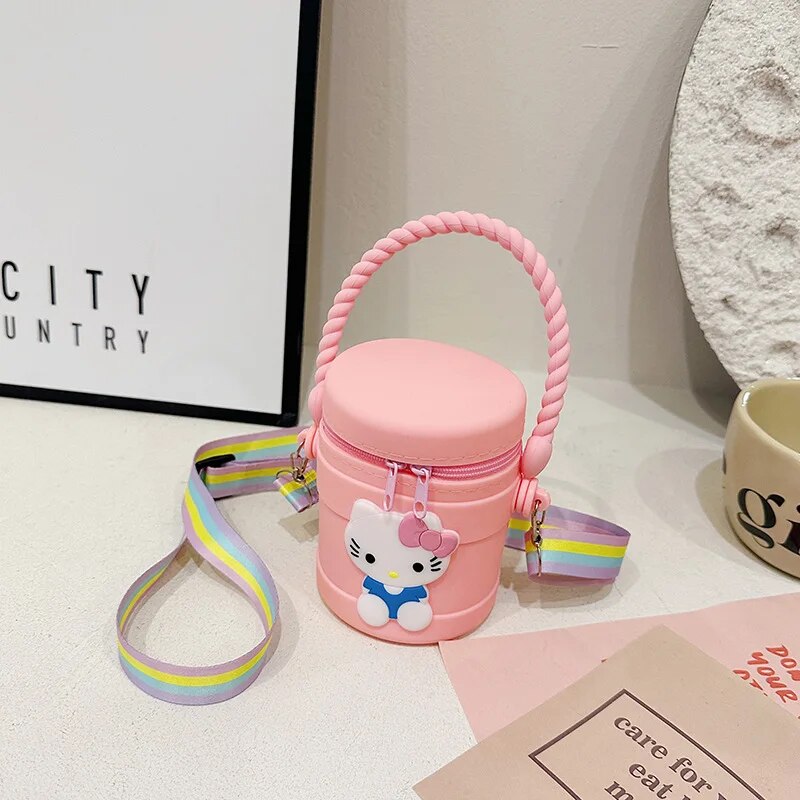 Kawaii Anime MINISO Hello Kitty Silicone Bag Coin Purse Children ...