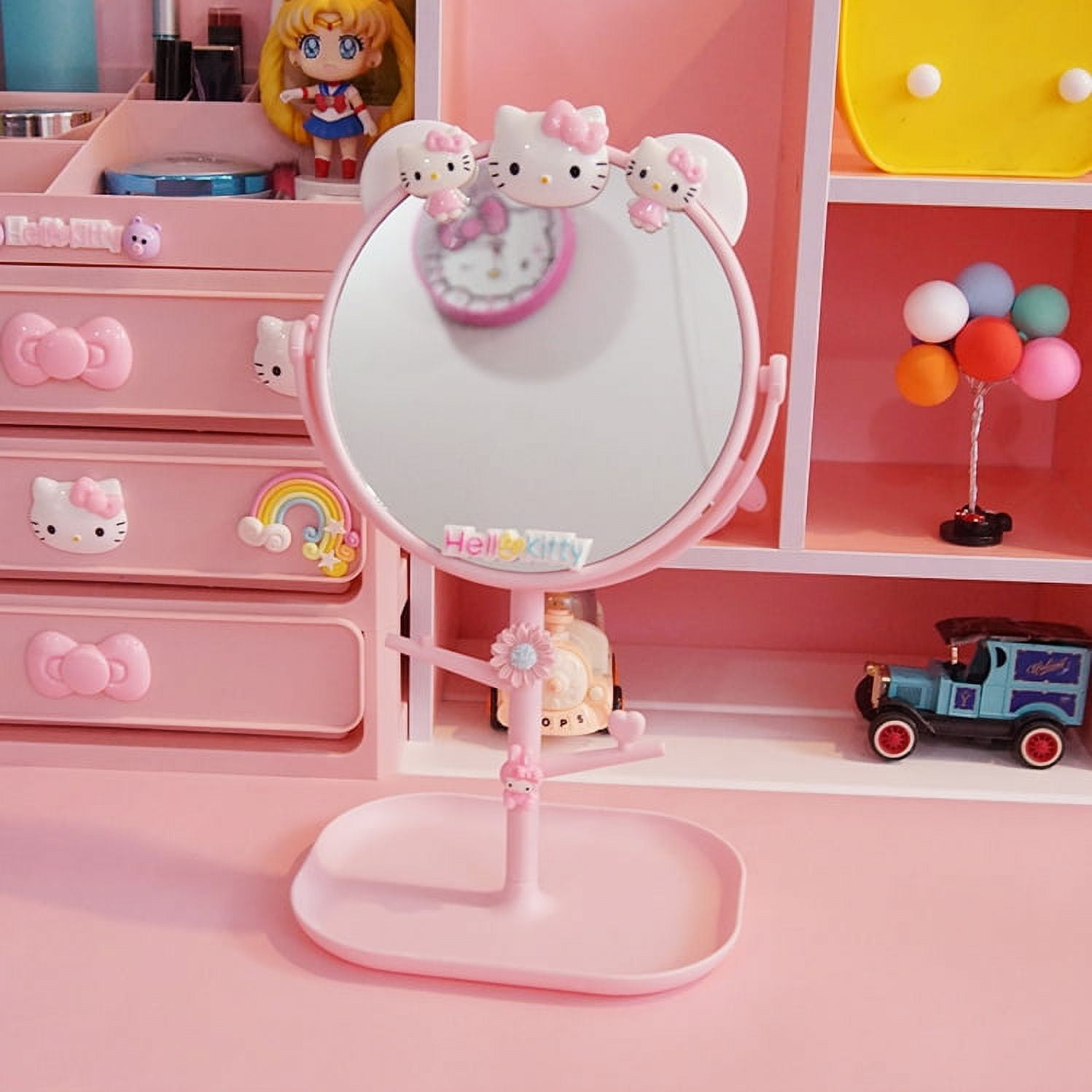 Kawaii Anime Sanrio Hello Kitty Y2K Home Desktop Vanity Mirror Cartoon ...
