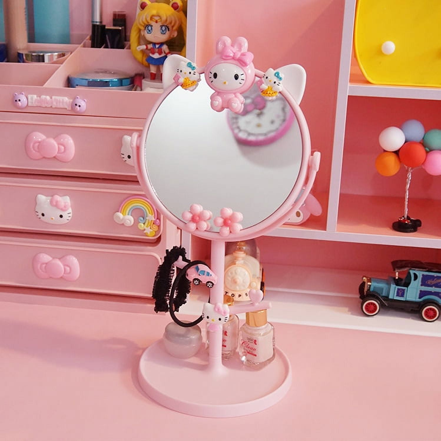 Kawaii Anime Sanrio Hello Kitty Y2K Home Desktop Vanity Mirror Cartoon ...