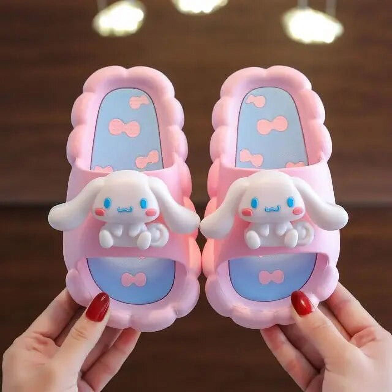 Kawaii Anime Sanrioed Cinnamoroll Slippers Cute Children Cartoon Summer ...