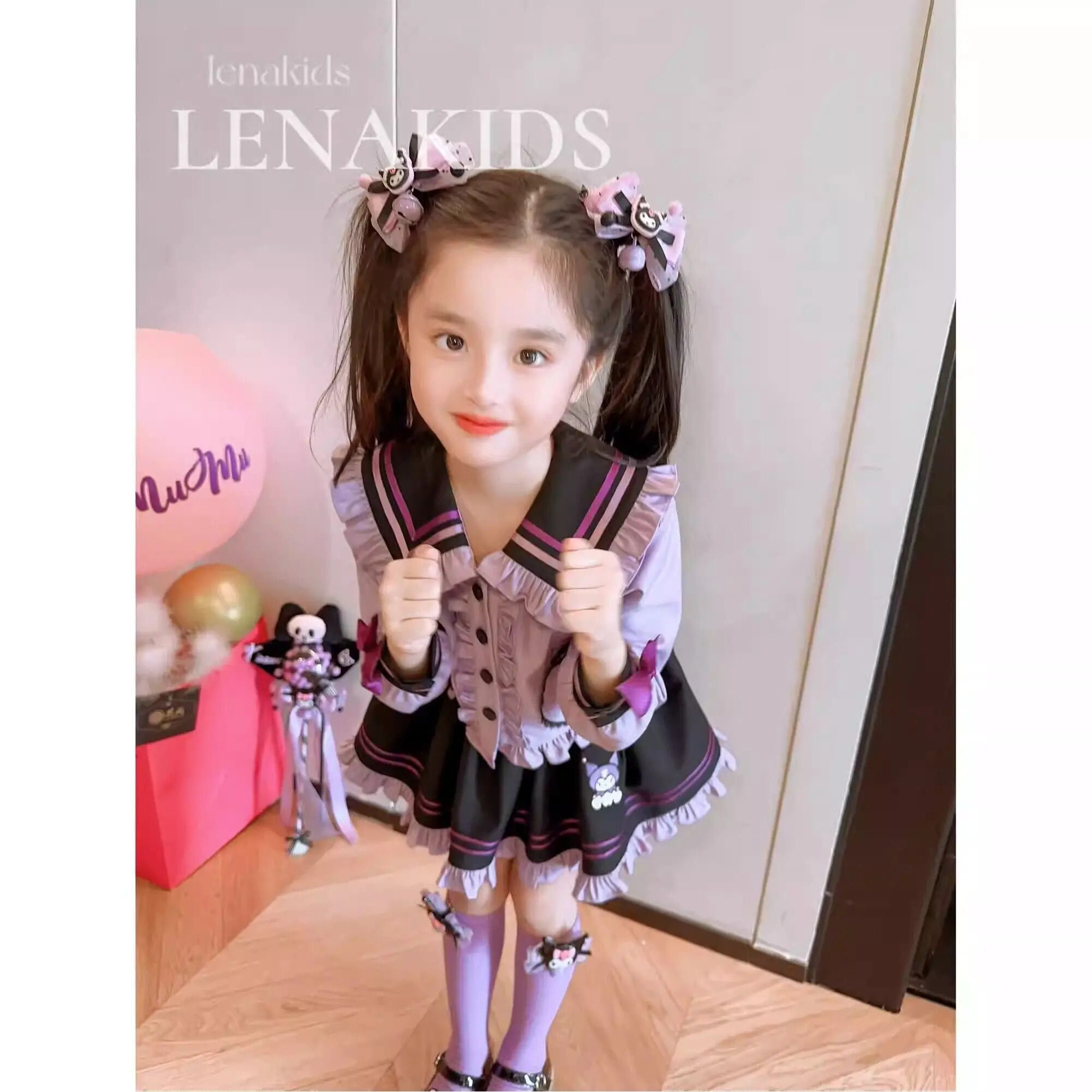 Kawaii Anime Sanrios Kids Kuromi Jk Outfit Fashion Jacket Long Sleeve ...