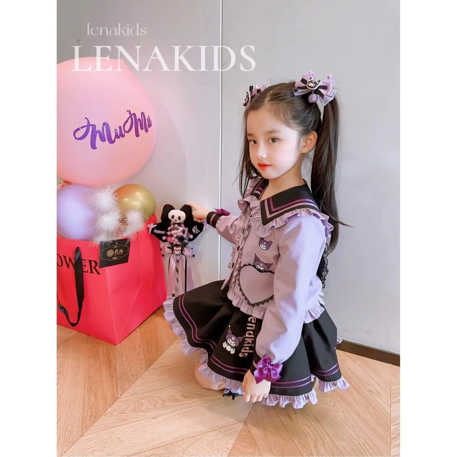 Kawaii Anime Sanrios Kuromi Jk Outfit Fashion Jacket Long Sleeve Tops ...