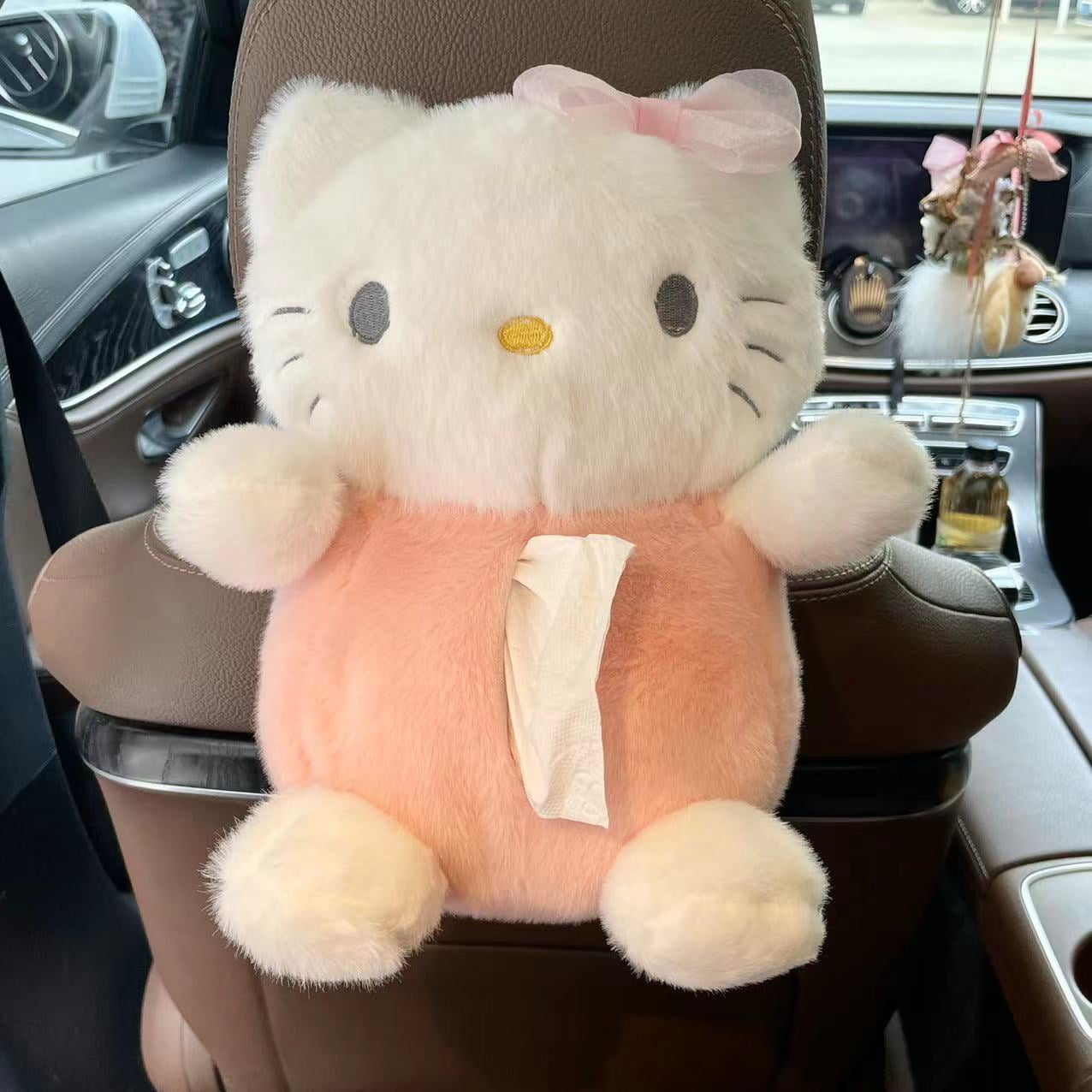Kawaii Anime Tissue Boxes Kuromi My Melody Plush Car Backseat Hanging ...