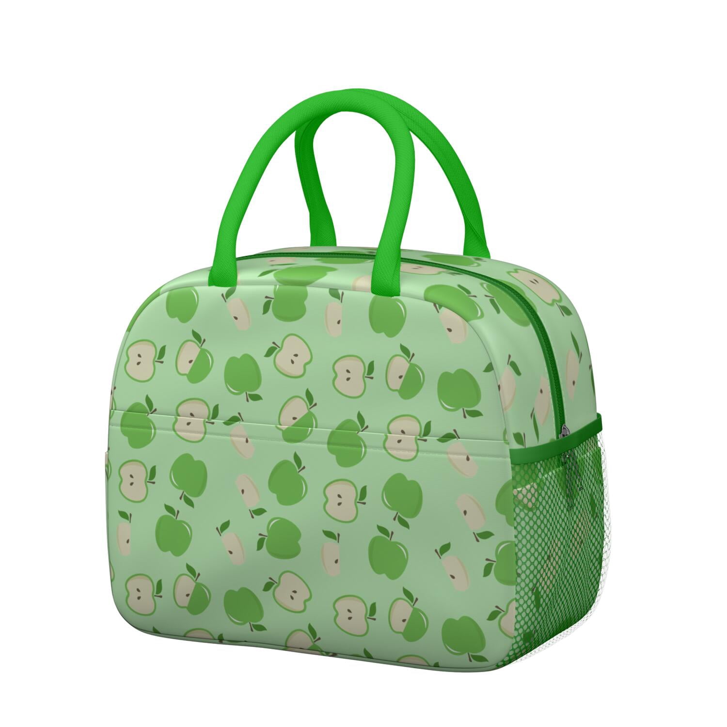 Kawaii Apple Lover Lunch Tote Cartoon Fruit Print Insulated Reusable ...