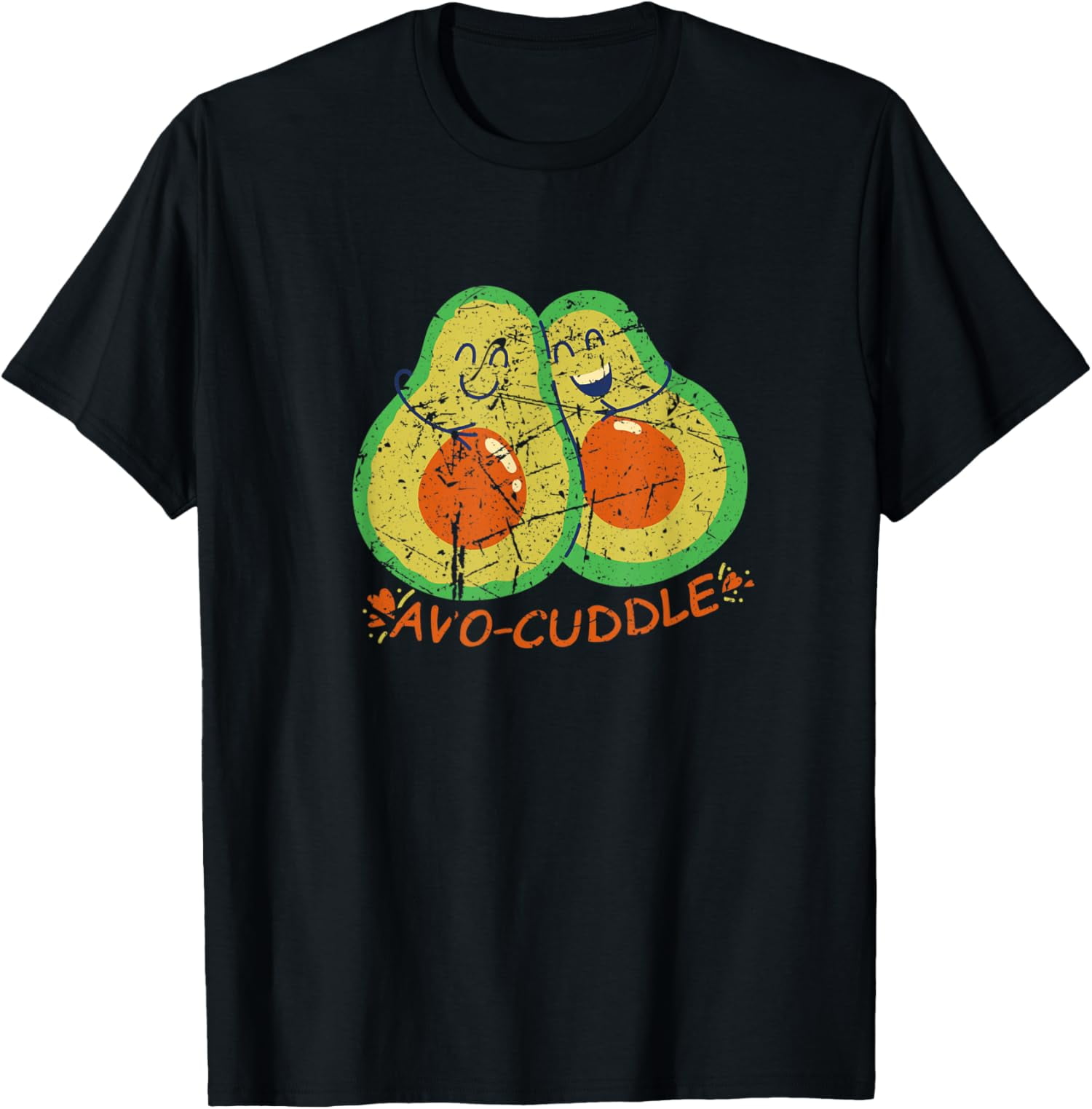 Kawaii Avocado Avo Cuddle Healthy Food Guacamole Toast Lover T-Shirt ...