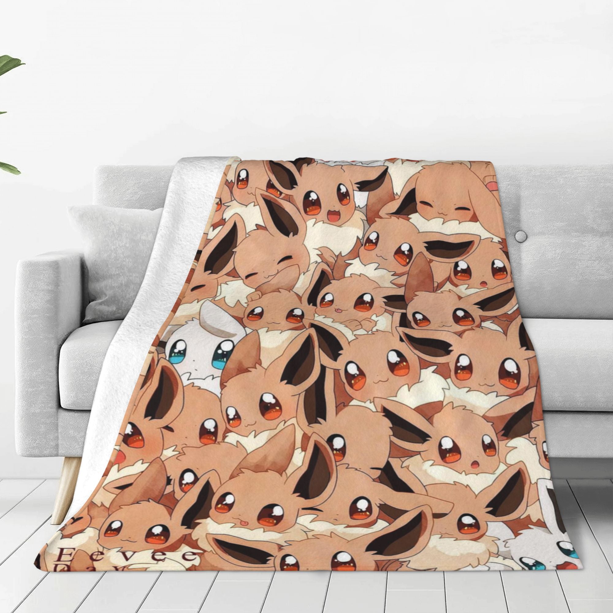 Kawaii Baby Eevee Soft Lightweight Bed Blankets Plush Fuzzy Cozy ...