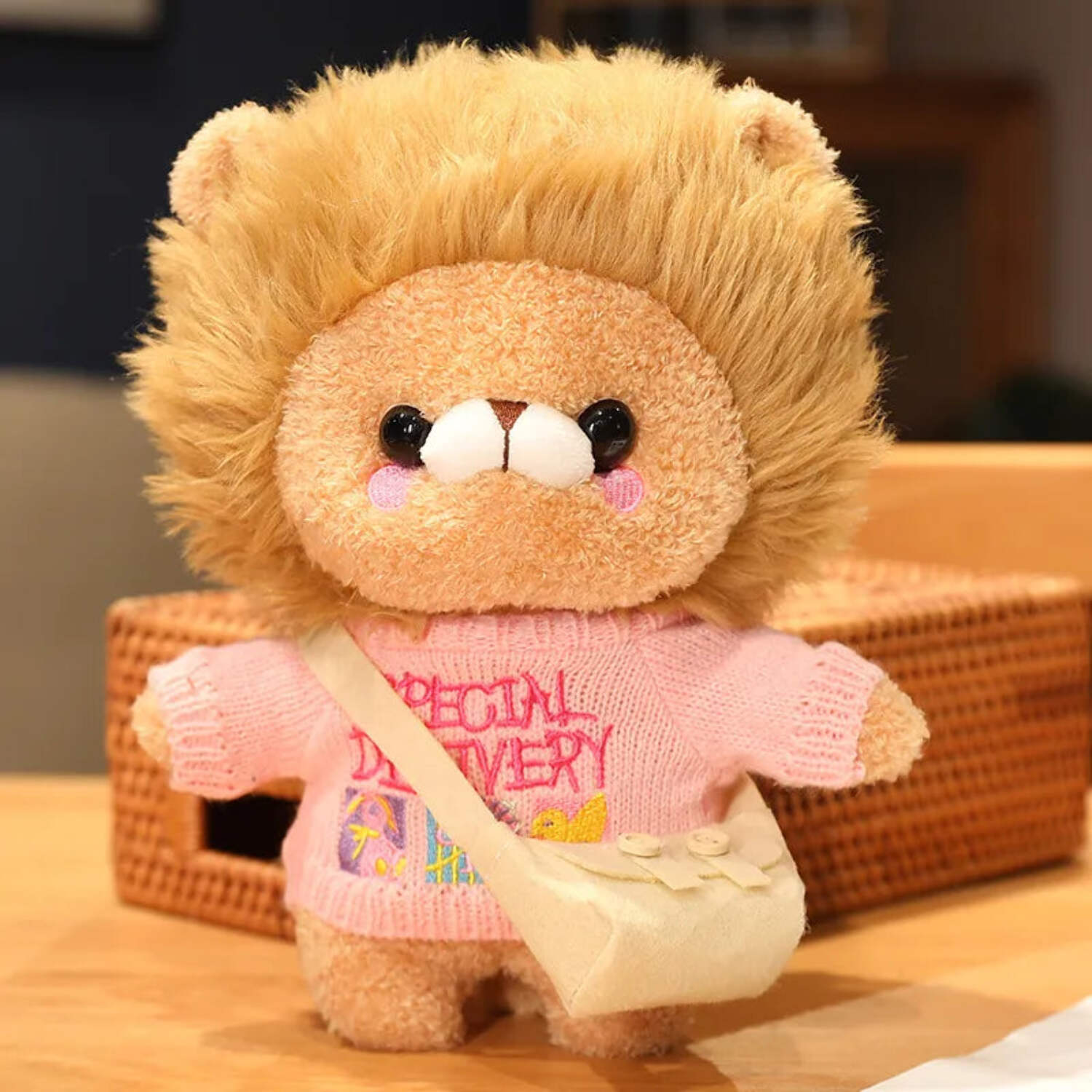 Kawaii Baby Lion Toy Plush Lion with Sweater Clothes Stuffed Soft ...