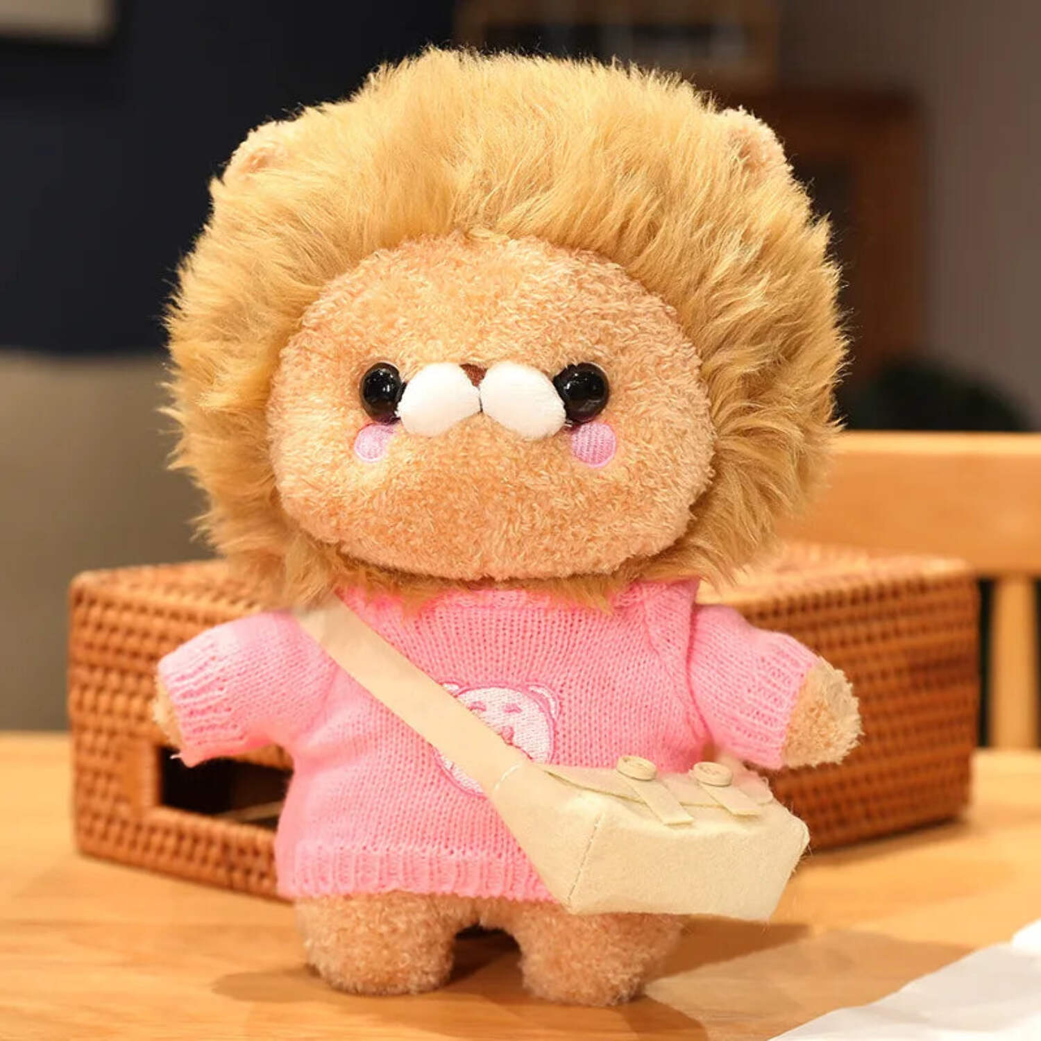 Kawaii Baby Lion Toy Plush Lion with Sweater Clothes Stuffed Soft ...