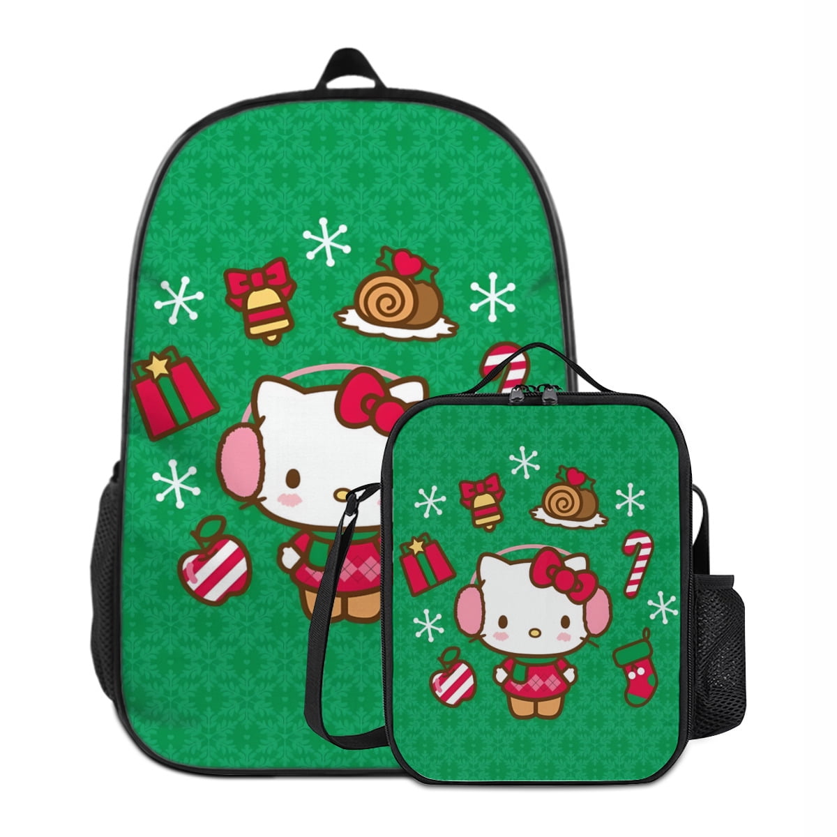 Kawaii Backpack Lunch Box Set School Bag Set cartoon backpack hand ...