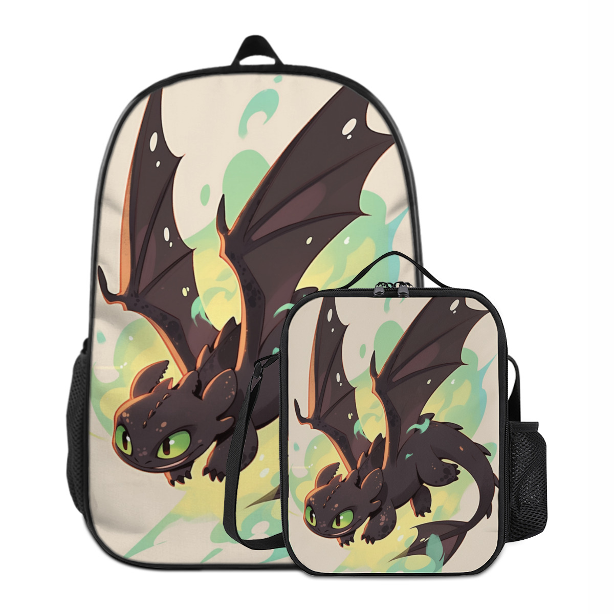Kawaii Backpack Lunch Box Set School Bag Set cartoon backpack hand ...