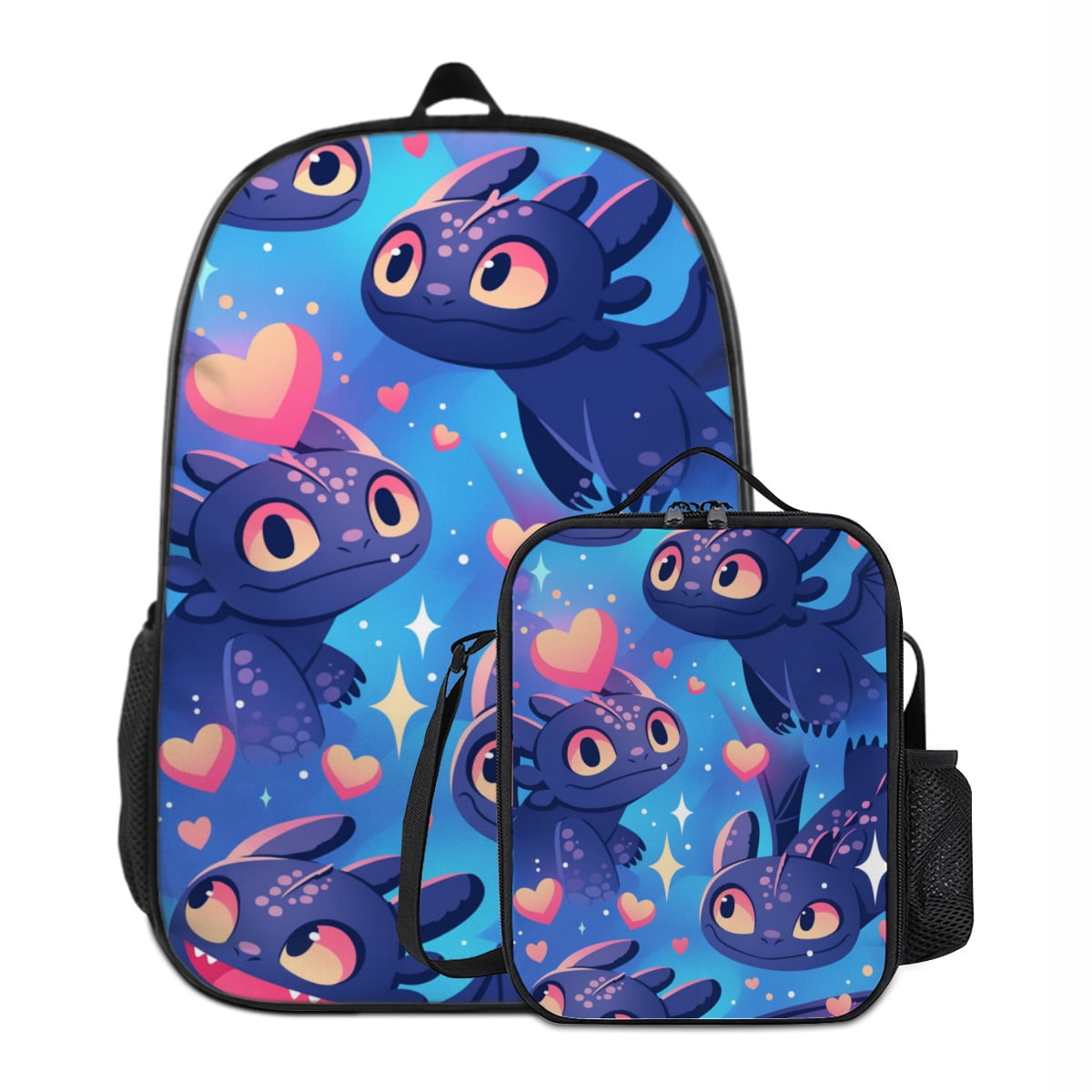 Kawaii Backpack Lunch Box Set School Bag Set cartoon backpack hand ...