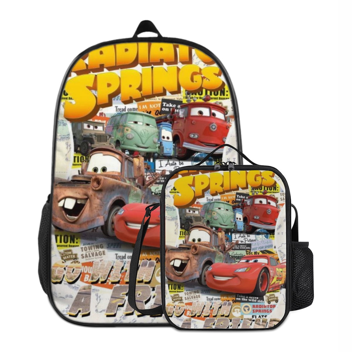 Kawaii Backpack Lunch Box Set School Bag Set cartoon backpack hand ...
