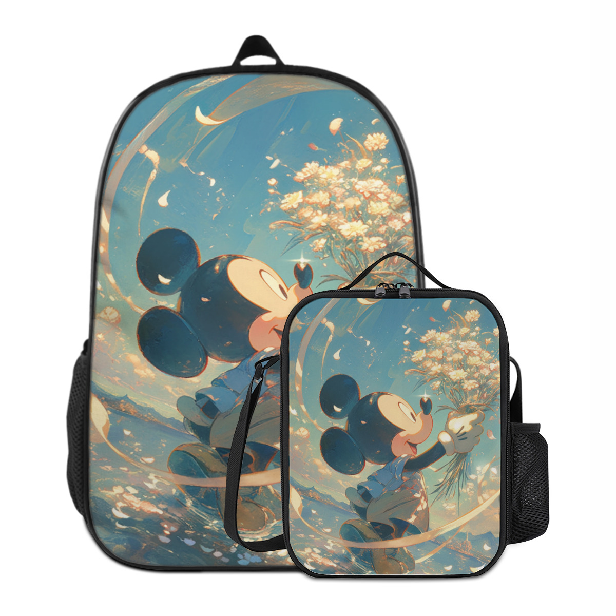 Kawaii Backpack Lunch Box Set School Bag Set cartoon backpack hand ...