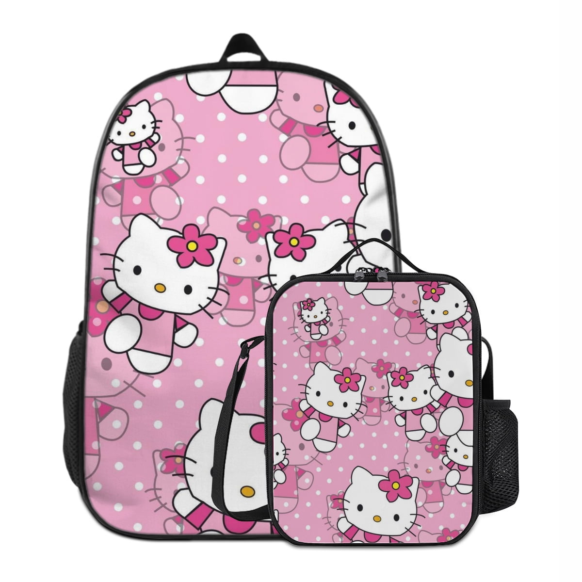 Kawaii Backpack Lunch Box Set School Bag Set cartoon backpack hand ...