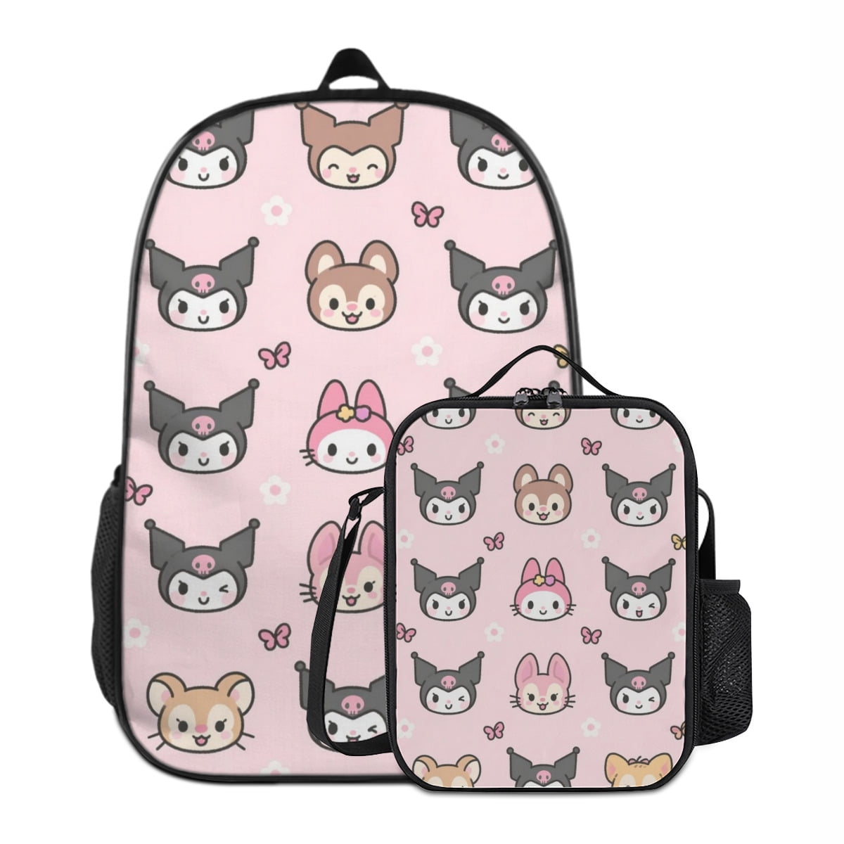Kawaii Backpack Lunch Box Set School Bag Set cartoon backpack hand ...