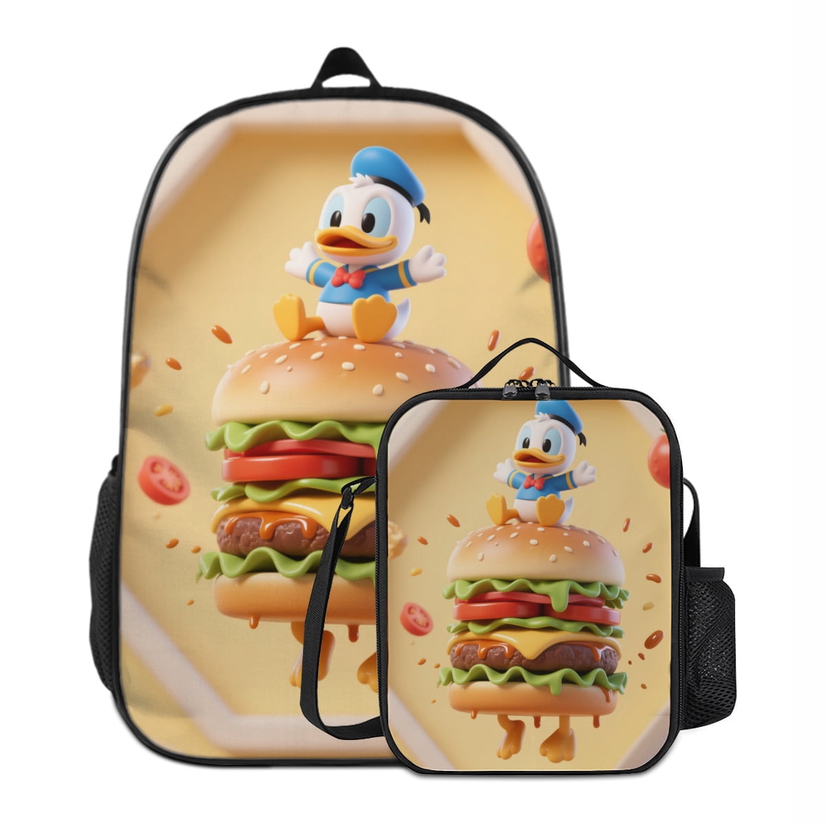 Kawaii Backpack Lunch Box Set School Bag Set cartoon backpack hand ...