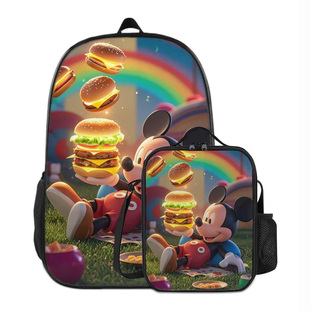 Kawaii Backpack Lunch Box Set School Bag Set cartoon backpack hand ...