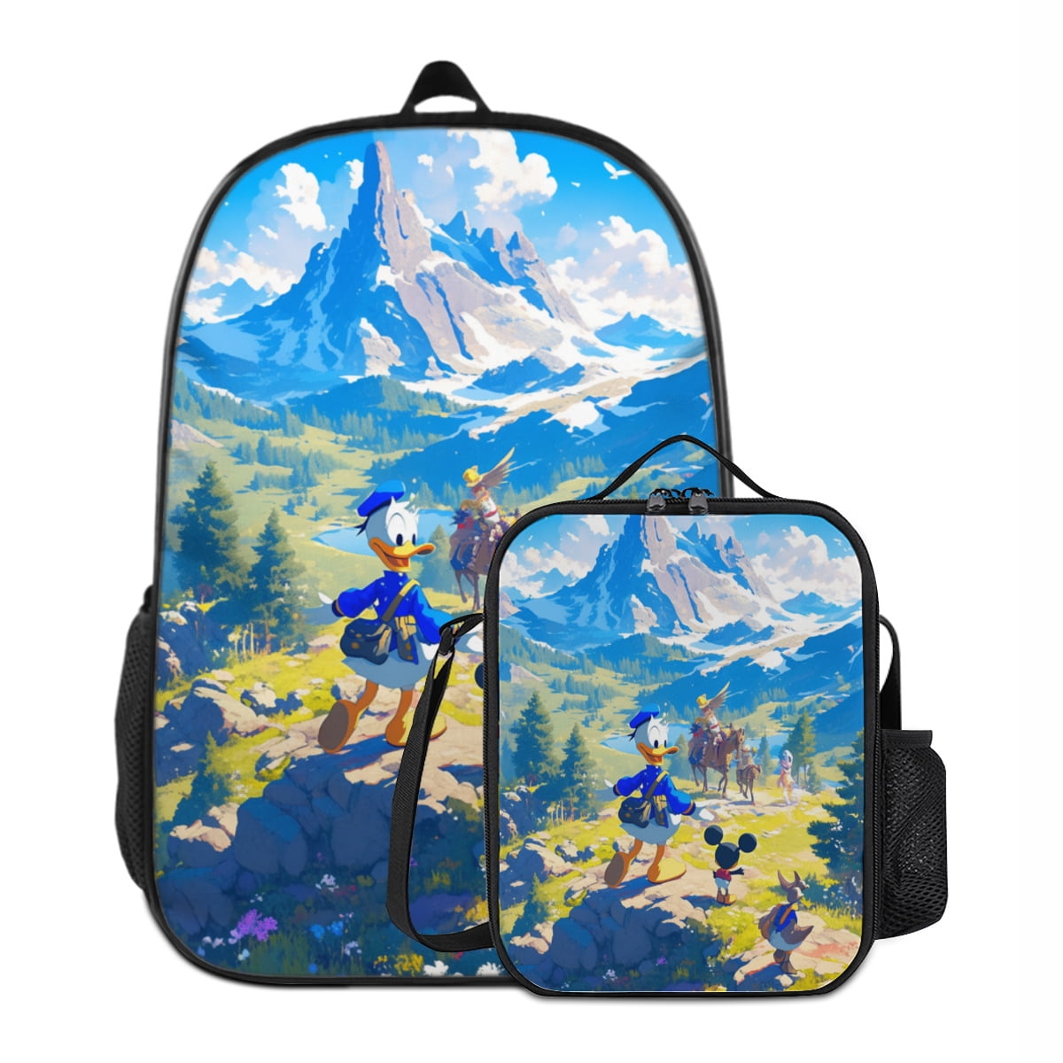 Kawaii Backpack Lunch Box Set School Bag Set cartoon backpack hand ...