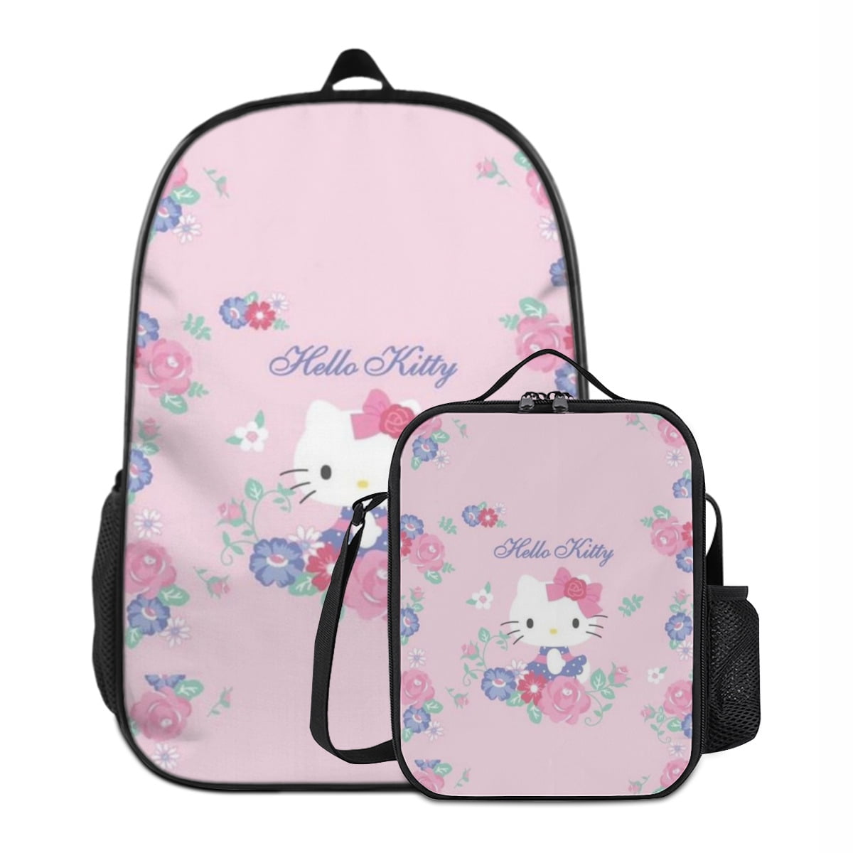 Kawaii Backpack Lunch Box Set School Bag Set cartoon backpack hand ...