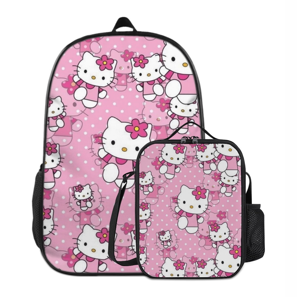 Kawaii Backpack Lunch Box Set School Bag Set cartoon backpack hand ...