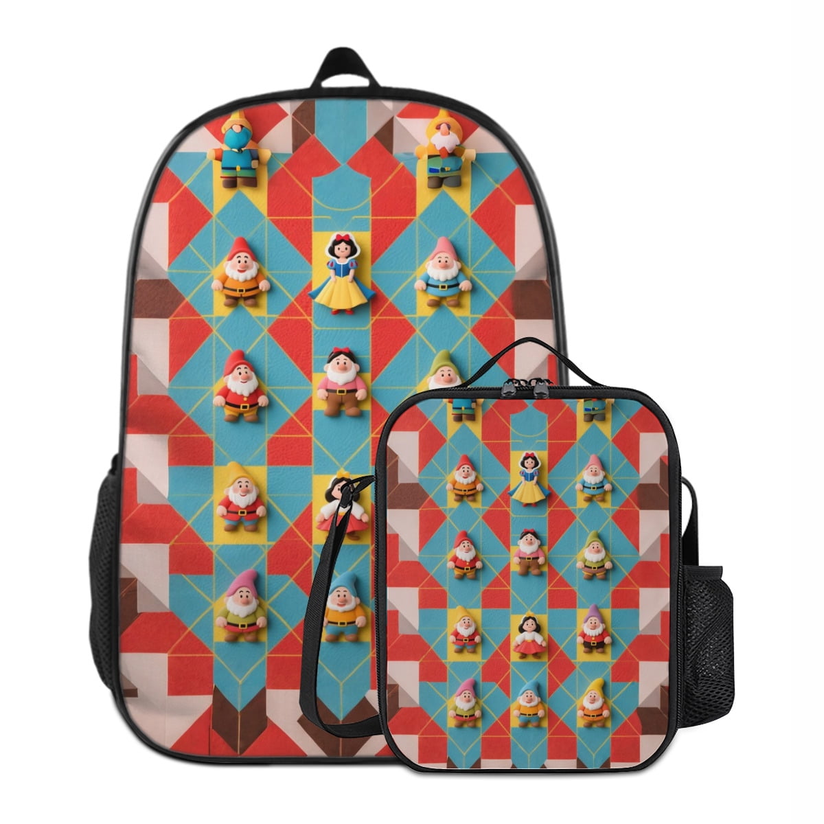 Kawaii Backpack Lunch Box Set School Bag Set cartoon backpack hand ...